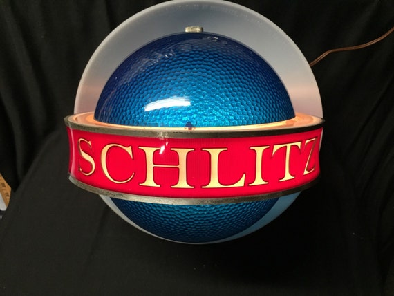 Vintage Schlitz rotating globe beer sign
