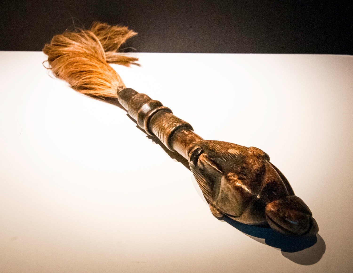 Hand Carved Horse Tail Fly Whisk