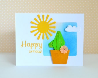 Cactus greeting card | Etsy