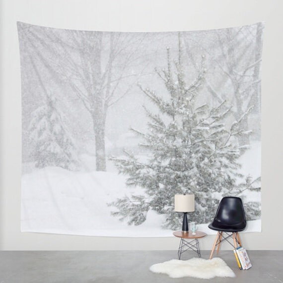 Its Snowing Wall Tapestry Black by B2Bdesigns on Etsy