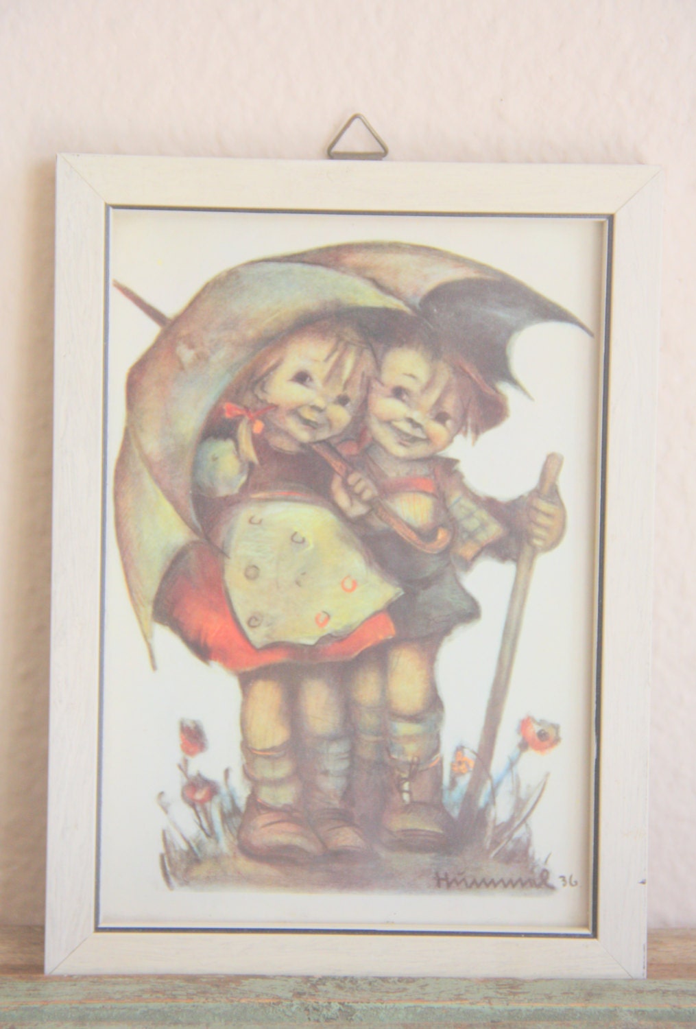 Vintage Original Hummel Painting Print Under by TalesFromThePast