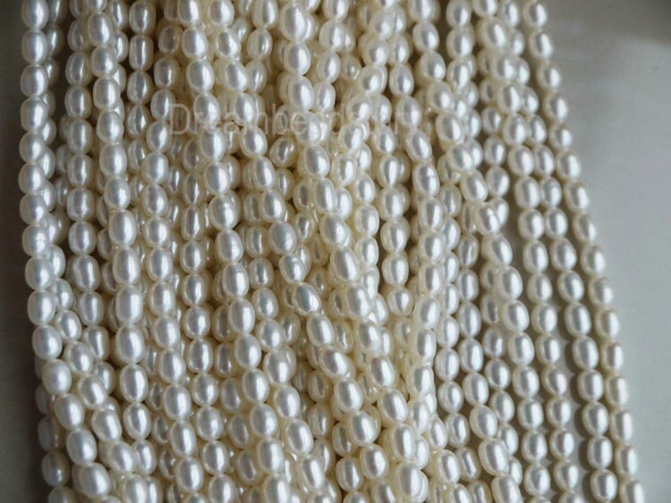 Loose Pearl Beads Pearl String Pearl Strand Rice by Dreambeadstory