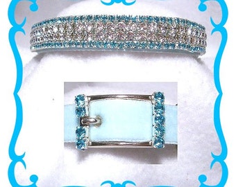 Velvet Leopard Bow Rhinestone Dog or Cat Collar