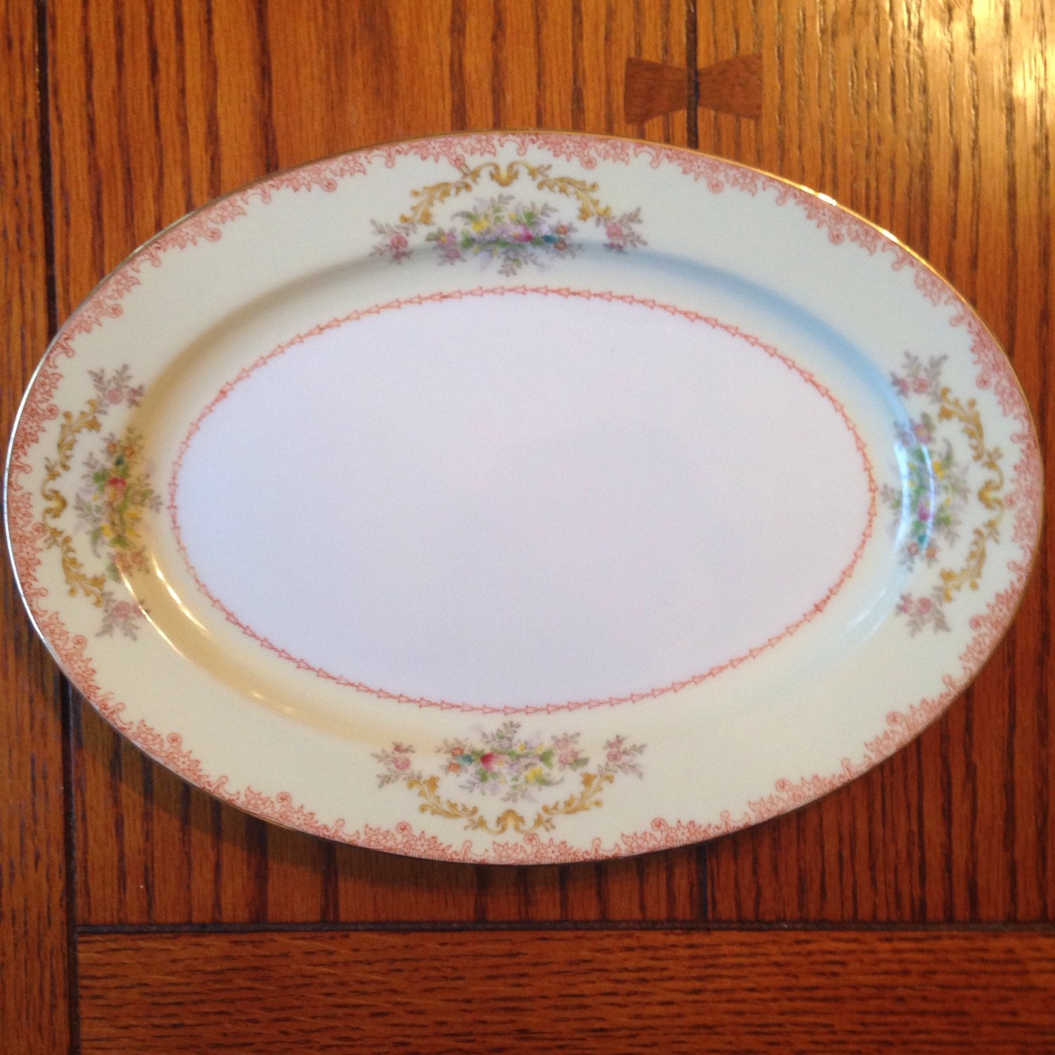 Oval platter – Vintage Meito China – Vintage shabby chic – Haute Juice Oval platter – Vintage Meito China – Vintage shabby chic – Haute Juice