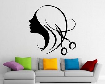 Beauty Salon Vinyl Decal Hair Salon Wall Sticker Shop Window