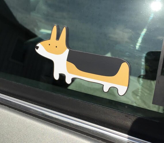 Corgi Car Window Decal Sticker Tri colored