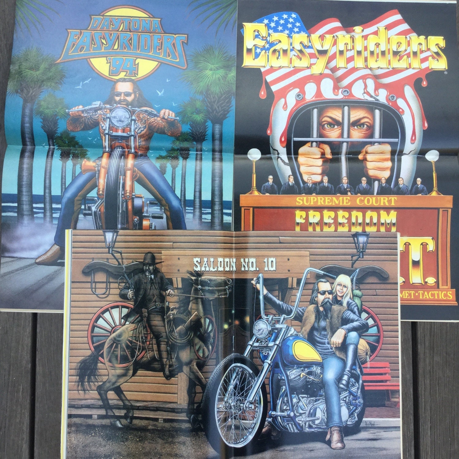 Easyriders Magazine 1992 set of 3 Chopper Culture Motorcycle