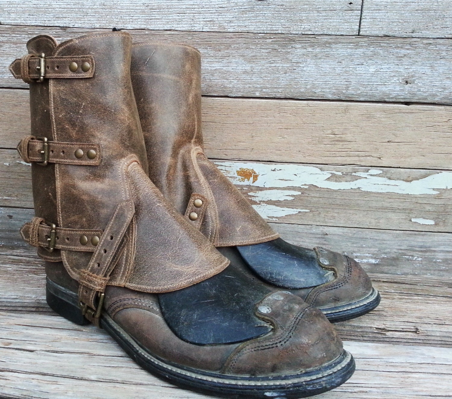 Swiss Military Style Gaiters Spatter Guards Spats in Marbled