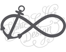 Infinity Anchor SVG file for Cricut, Silhouette, Vinyl Cutters and ...