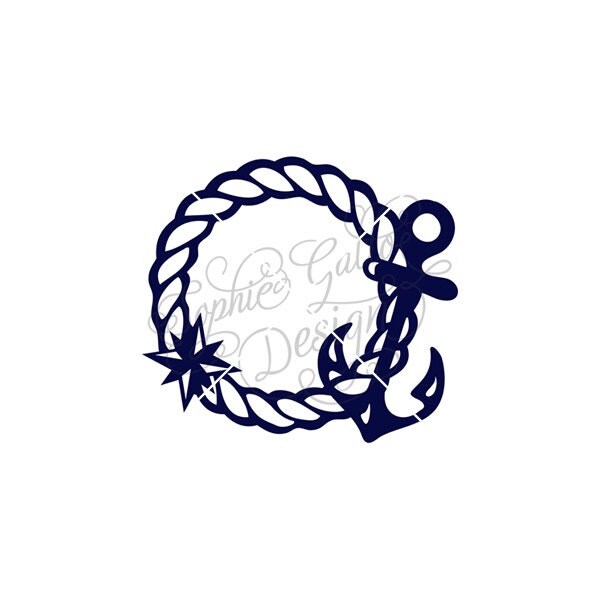 Nautical Rope Frame SVG DXF digital download files for