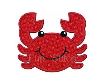 Items similar to Large Embroidered Caribbean Creature the Hermit Crab ...