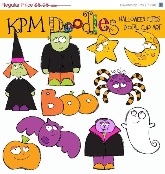 25% OFF KPM Halloween Cuties digital clip art COMBO by kpmdoodles