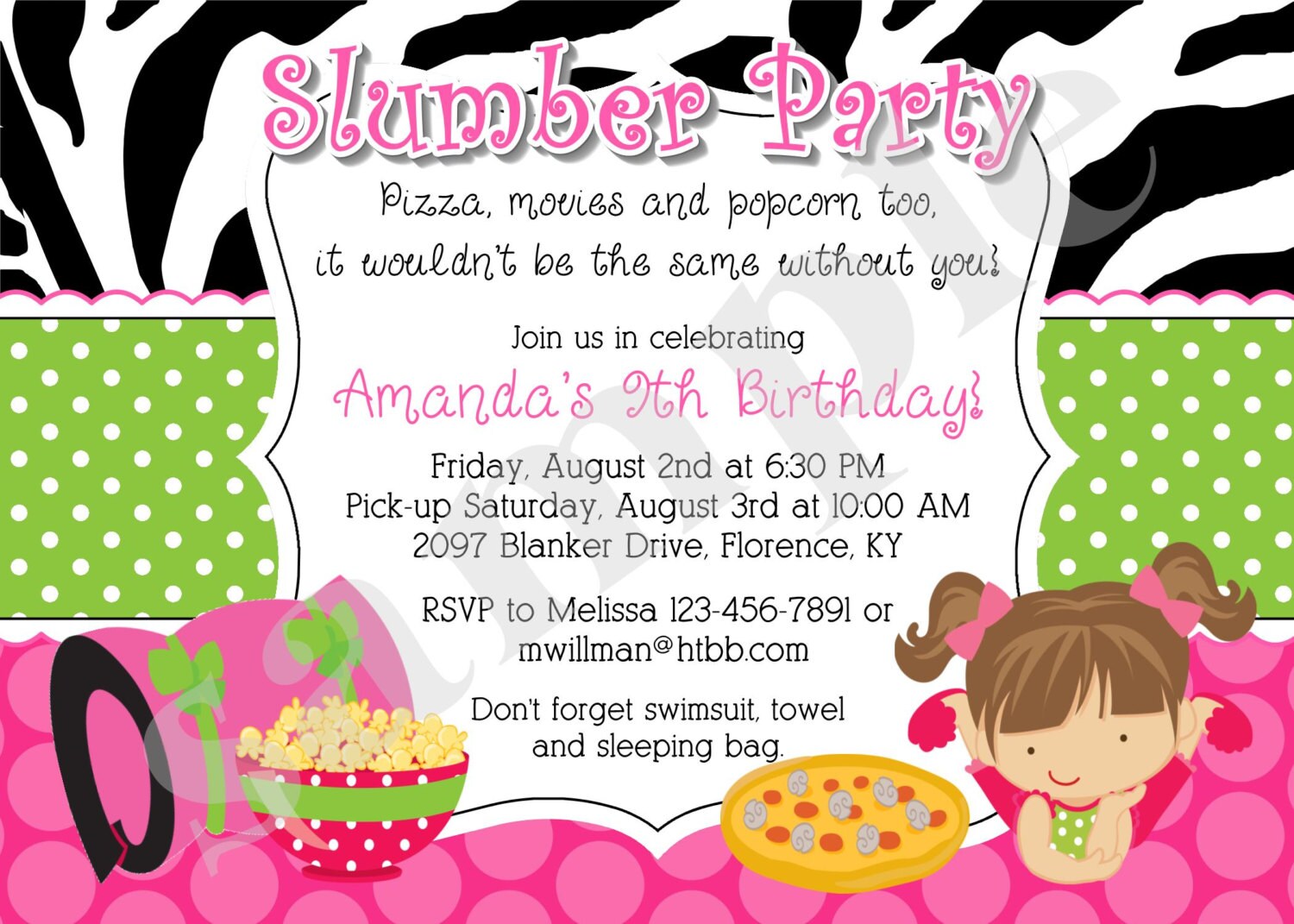 25 Best Ideas Sleepover Birthday Party Invitations Home Family 