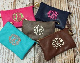 Monogrammed wristlet | Etsy