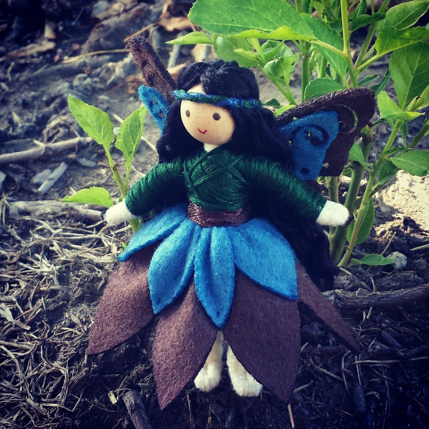 Flower Fairy Doll Handmade Miniature Waldorf Woodland