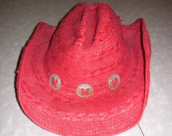 Straw cowboy hat | Etsy