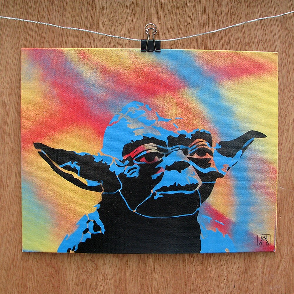 Yoda Multilayer Graffiti Stencil Art on by AddictedToAerosol