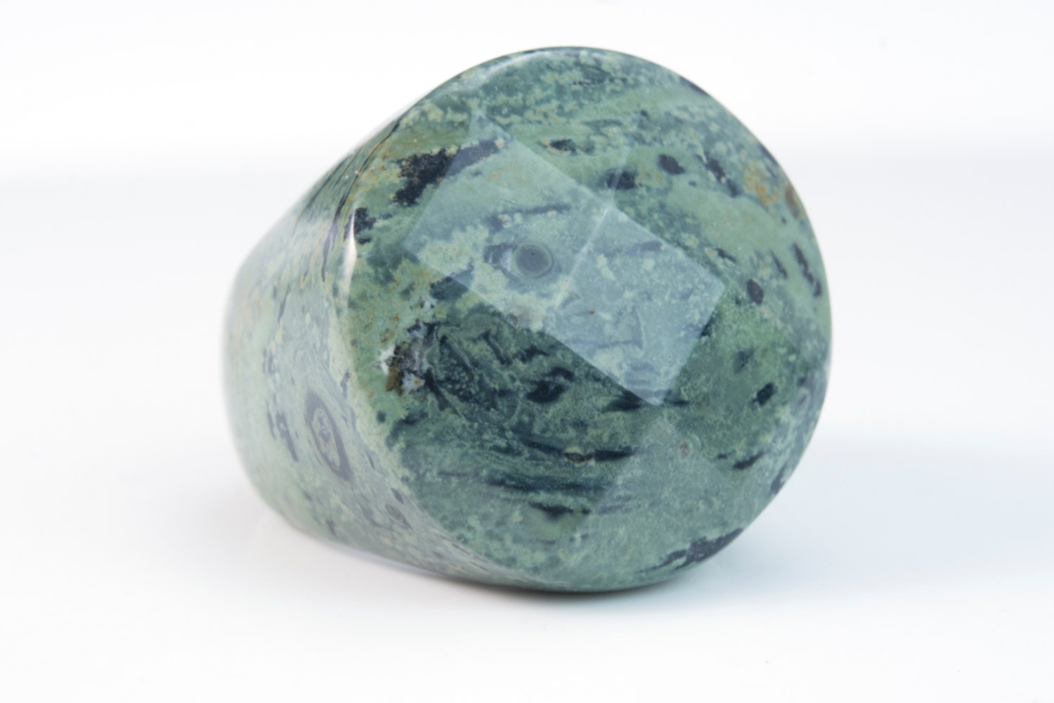 chunky ring – forest green jasper ring -kambaba gemstone ring – dark ...