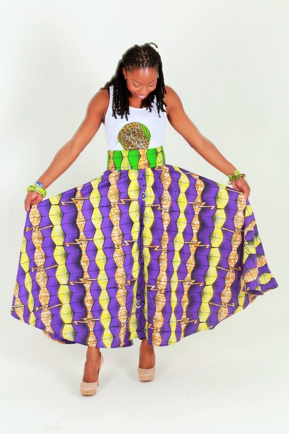 Items Similar To African Print Maxi Skirt African Clothing Ankara