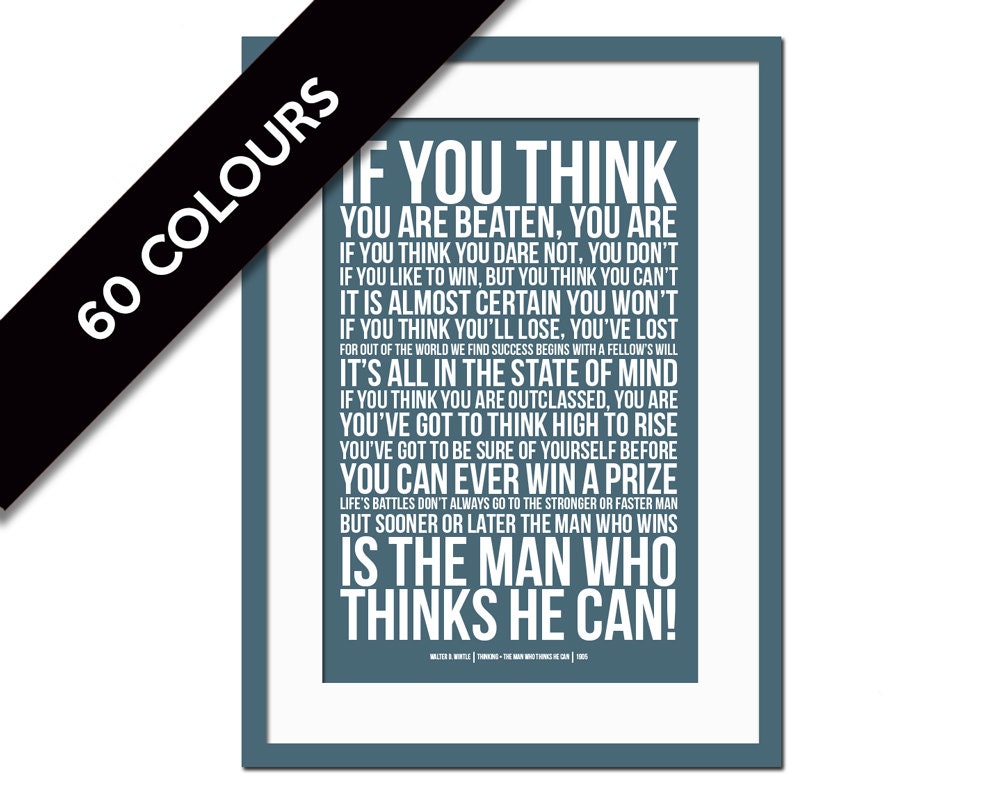 Man Who Thinks He Can Art Print Walter D Wintle