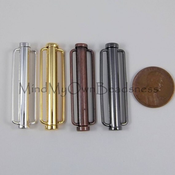 Clasp Slide lock Tube Clasp with Bar 40mm x 1pc