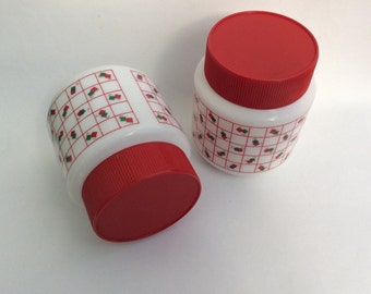 Unique red white canisters related items | Etsy