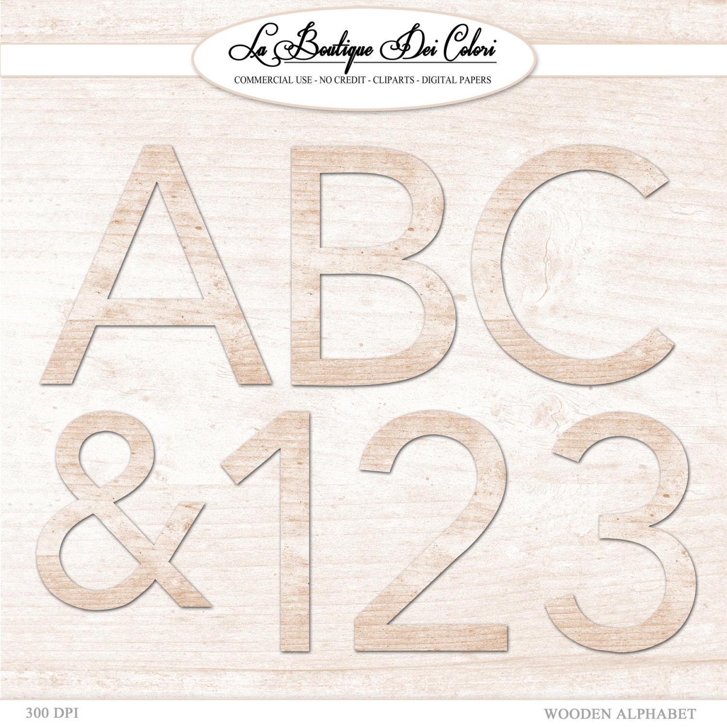 Clip Art Alphabet Wood grain alpha clipart. by LaBoutiqueDeiColori