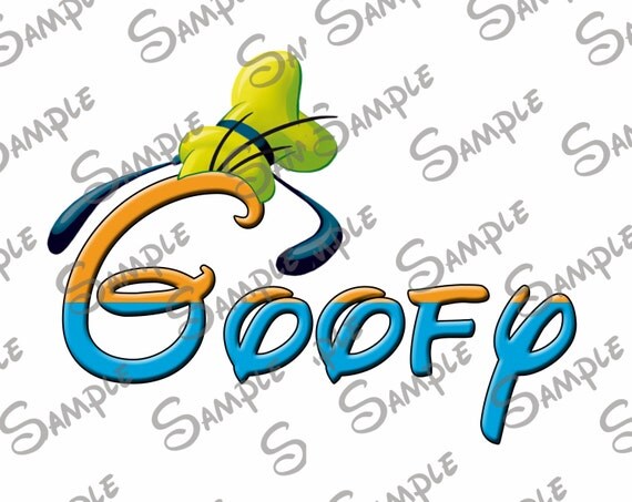 DIGITAL DIY printable Disney Goofy Text and font Name file personalized ...