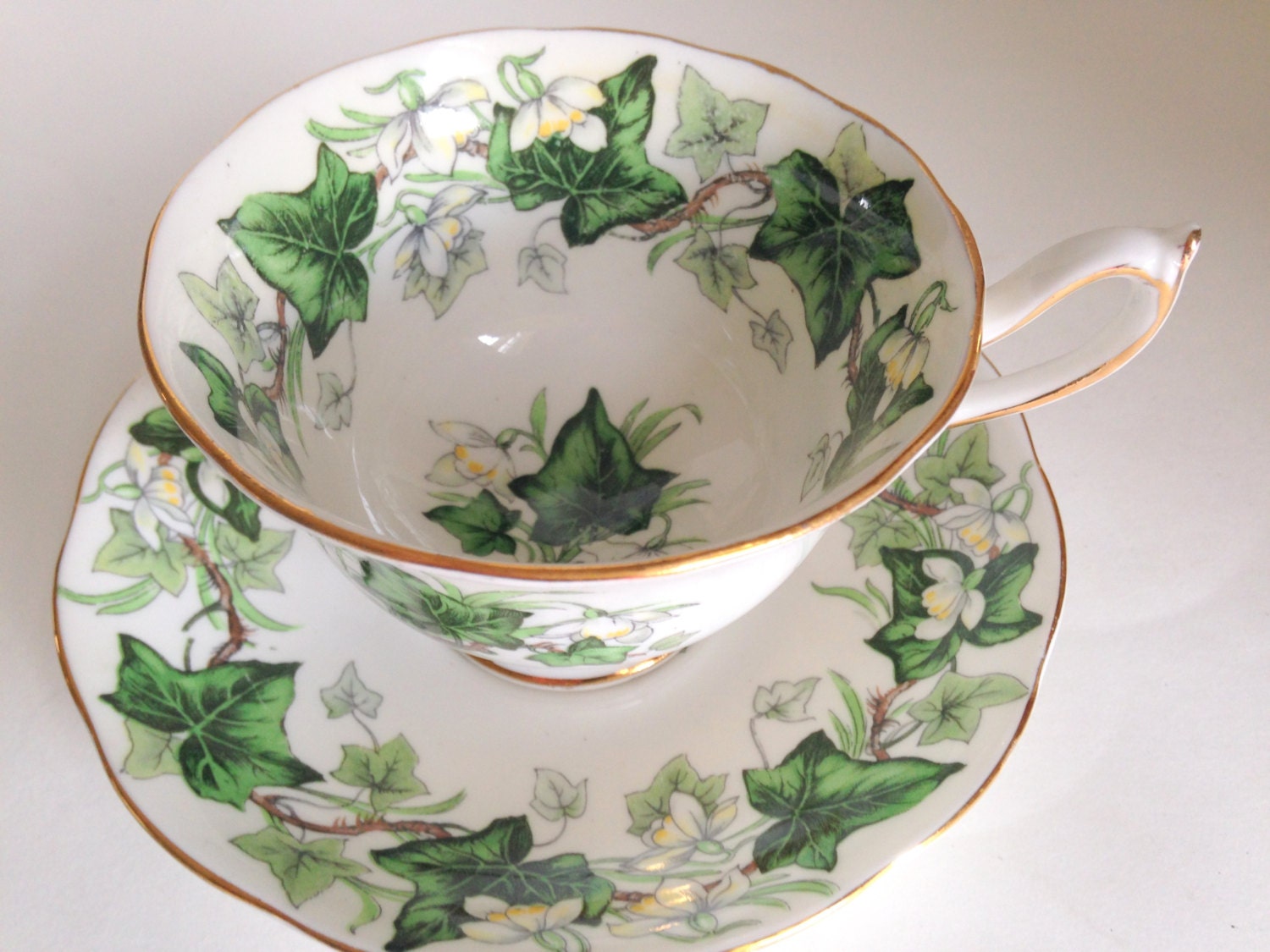 Ivy Lea Royal Albert Tea Cup and Saucer, Ivy Tea Cups, Tea Set, English ...