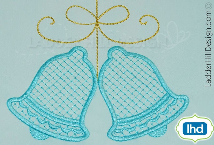Wedding Bells Machine Embroidery Design WED001