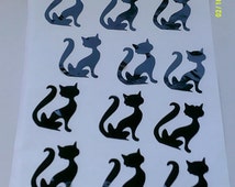 Popular items for black cat stickers on Etsy