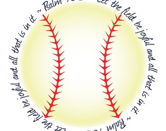 Psalm 96:12 Printable Religious Bible Verse Baseball Sign