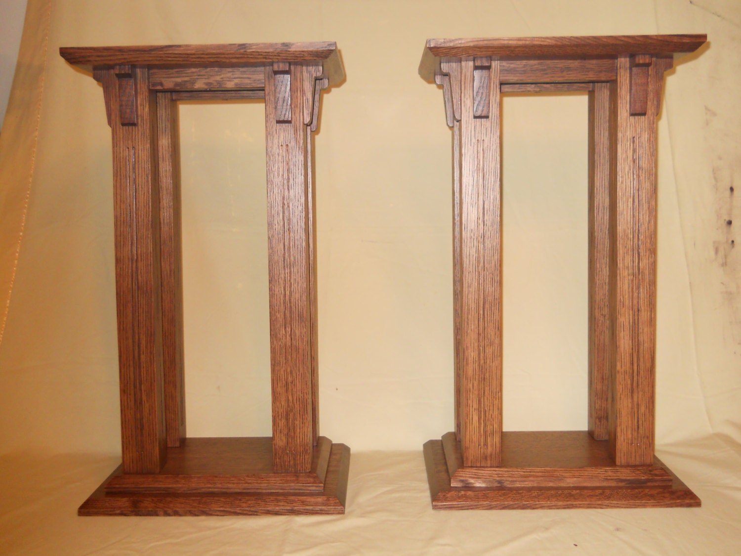 Mission Arts and Crafts Style Speaker Stands