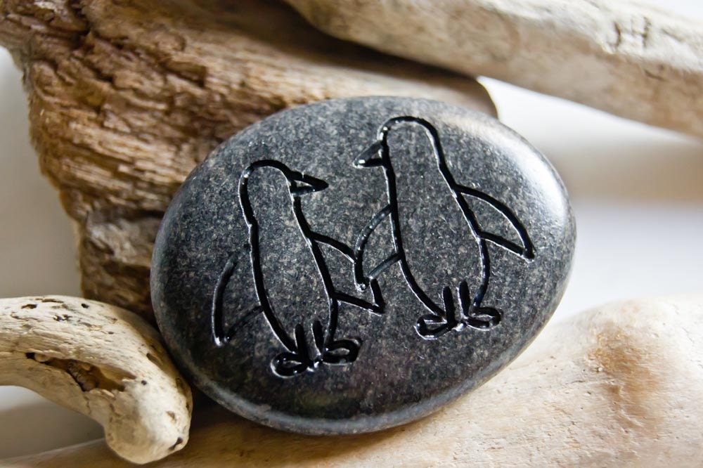 Personalized Penguin Pebble Penguin stone Penguin keepsake