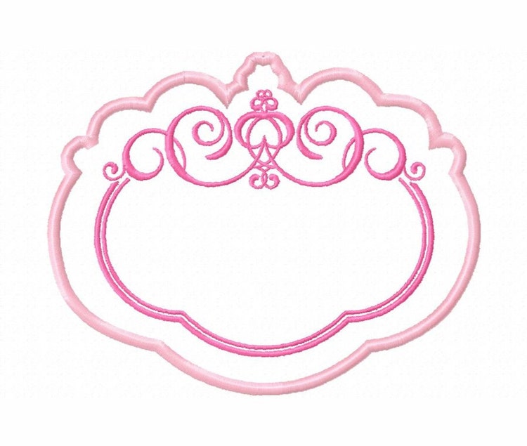 MONOGRAM FRAME Machine Embroidery Design fancy by FabricModern