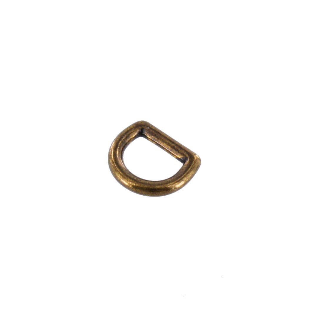 2011 3/8 Antique Brass D-Ring Solid Brass-LL