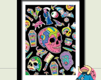 Unique spooky art related items | Etsy