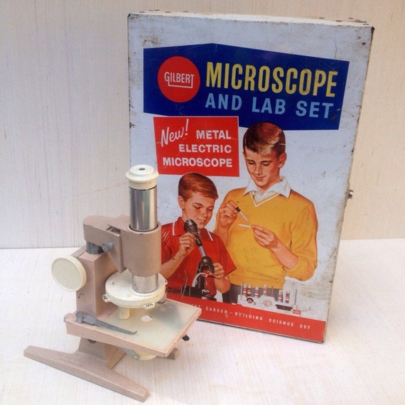 Vintage Gilbert Microscope and Lab Set