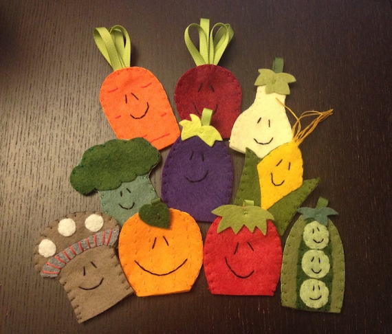 Veggie Finger Puppets Vegetable Finger Puppets Felt Finger