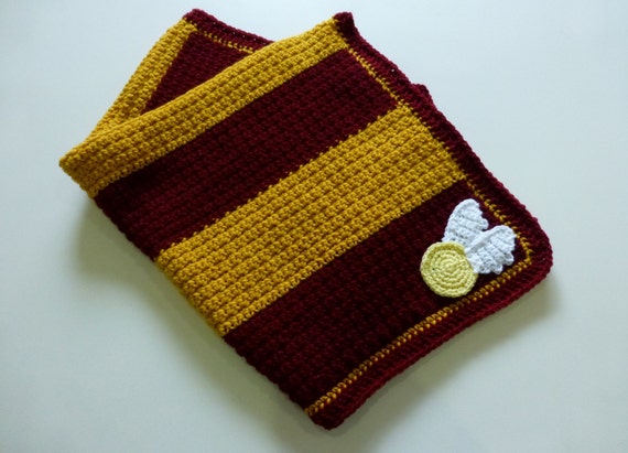 Crochet Harry Potter baby blanket Gryffindor by KitschyHoneybees