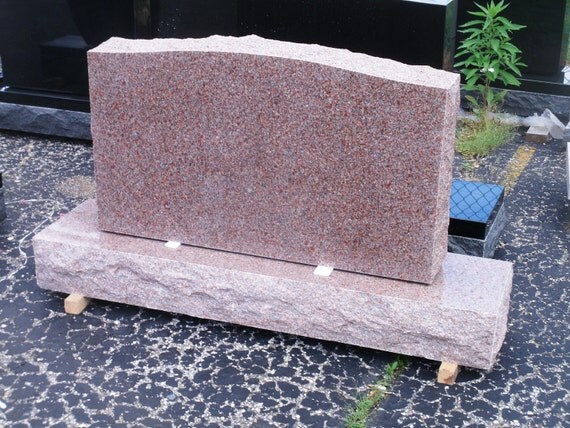 Cemetery Granite Headstone Morning Rose 36 x 6 x 20