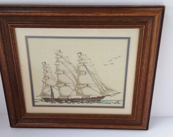 Nautical needlepoint | Etsy