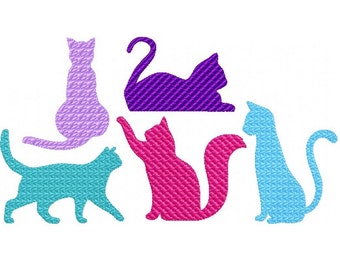 Cat embroidery | Etsy