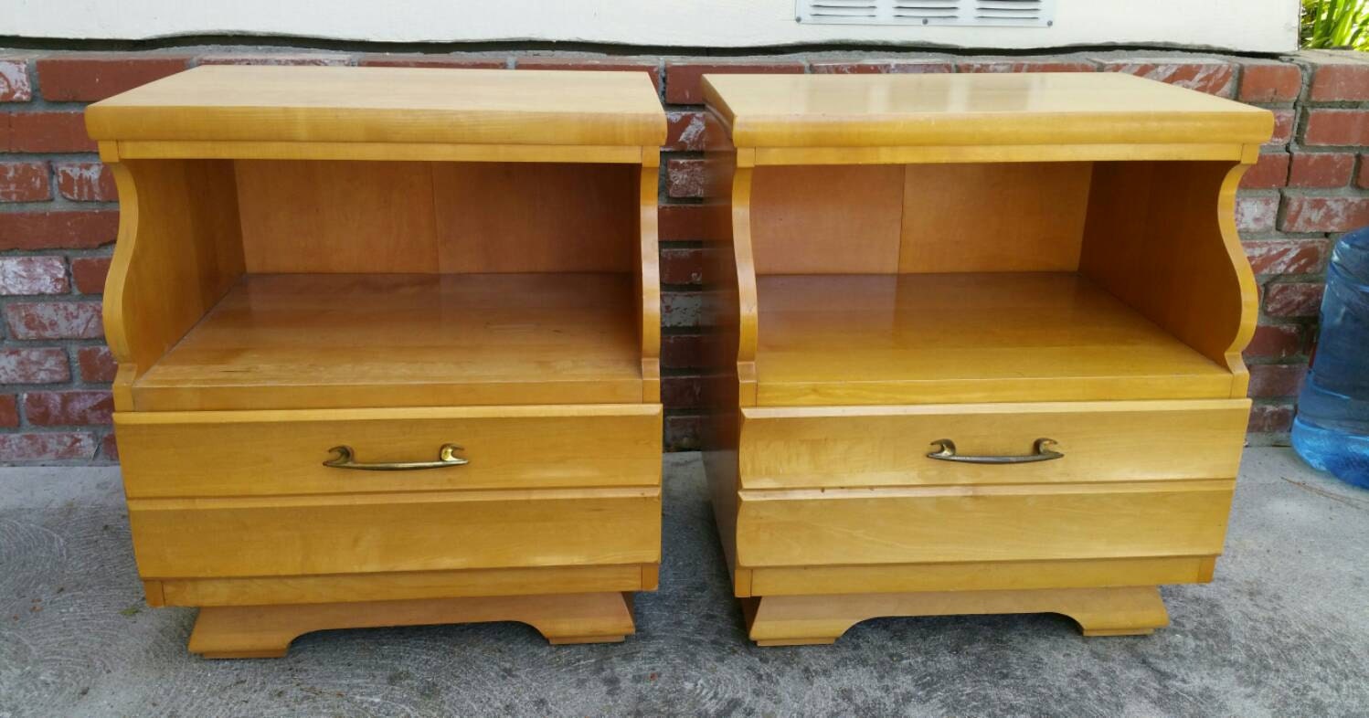 Kling Nightstand-Solid Wood-Bronze Handles – Haute Juice