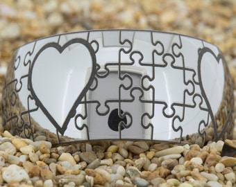 Heart puzzle ring | Etsy