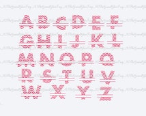 Chevron Split Alphabet SVG, svg files, vector, alphabet svg, alphabet ...