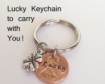 Popular items for lucky penny keychain on Etsy