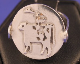 Cow ring | Etsy
