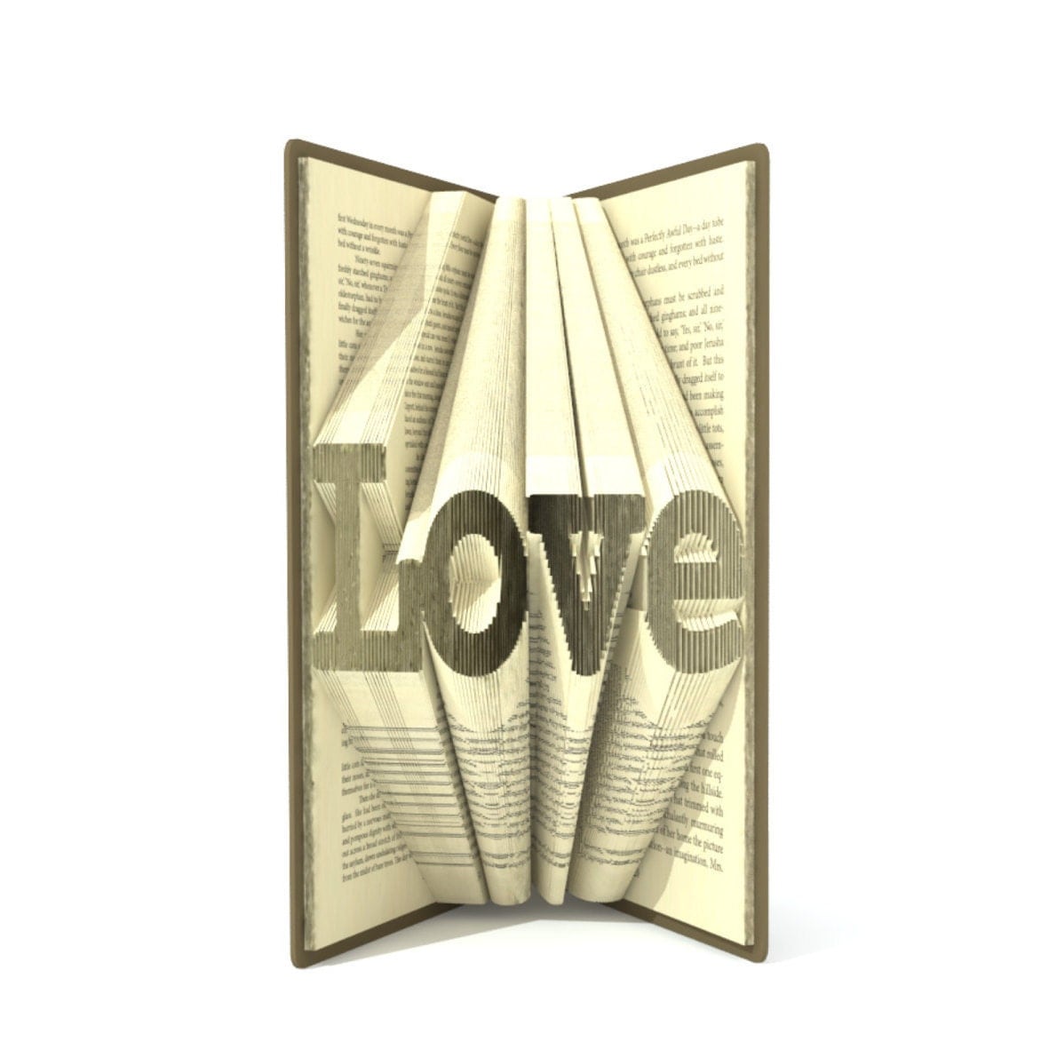 Book folding pattern LOVE 224 folds by SimplexBookFolding