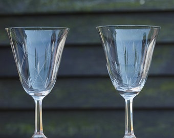 Footed glasses | Etsy